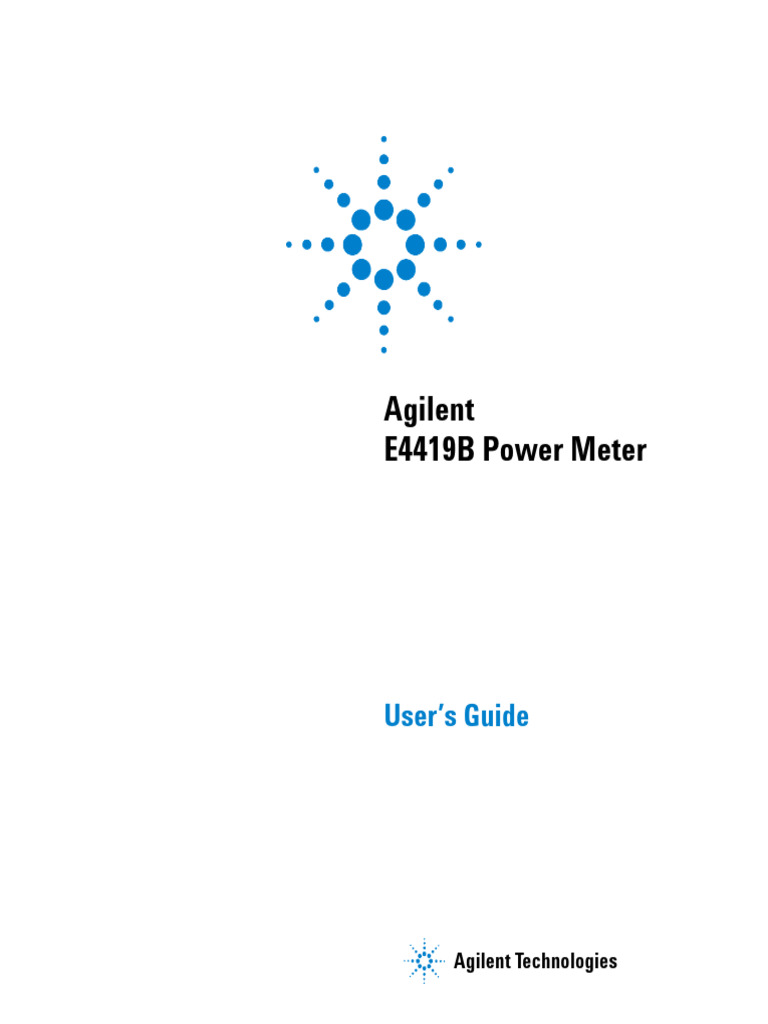 Agilent E4419B Power Meter | PDF | Fuse (Electrical) | Ac Power Plugs ...