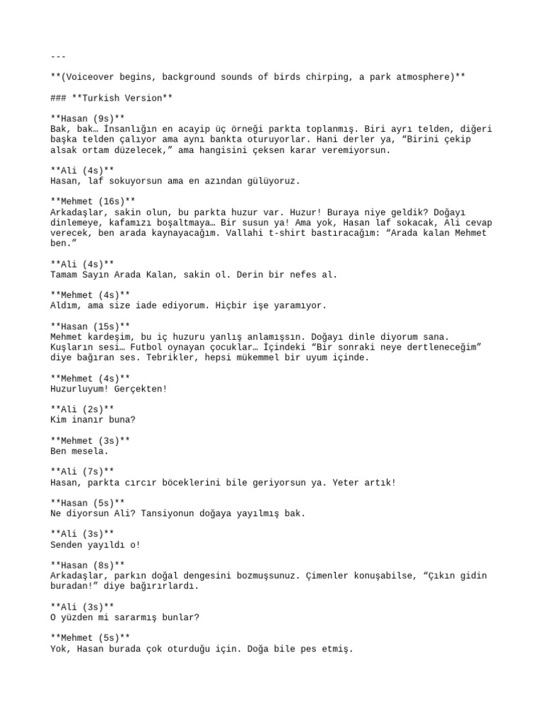 Script in Turkish | PDF