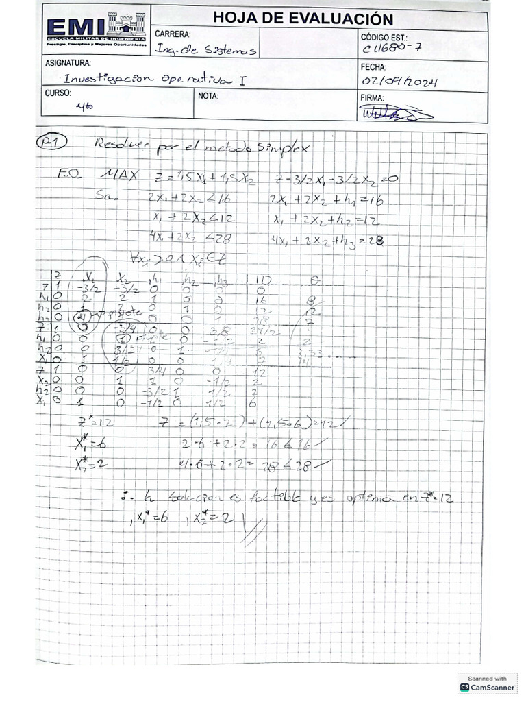 Primer Parcial IO EST Gonzales | PDF