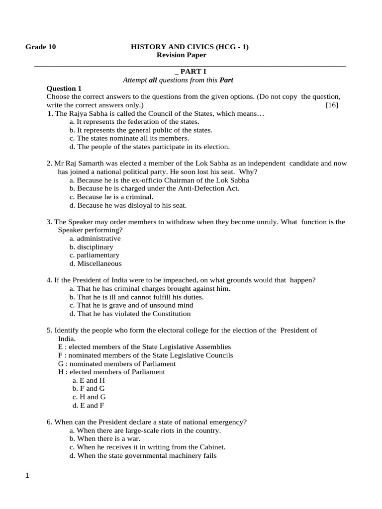 GR 10 History Hist Practice Paper 1 | PDF | Mahatma Gandhi | Government