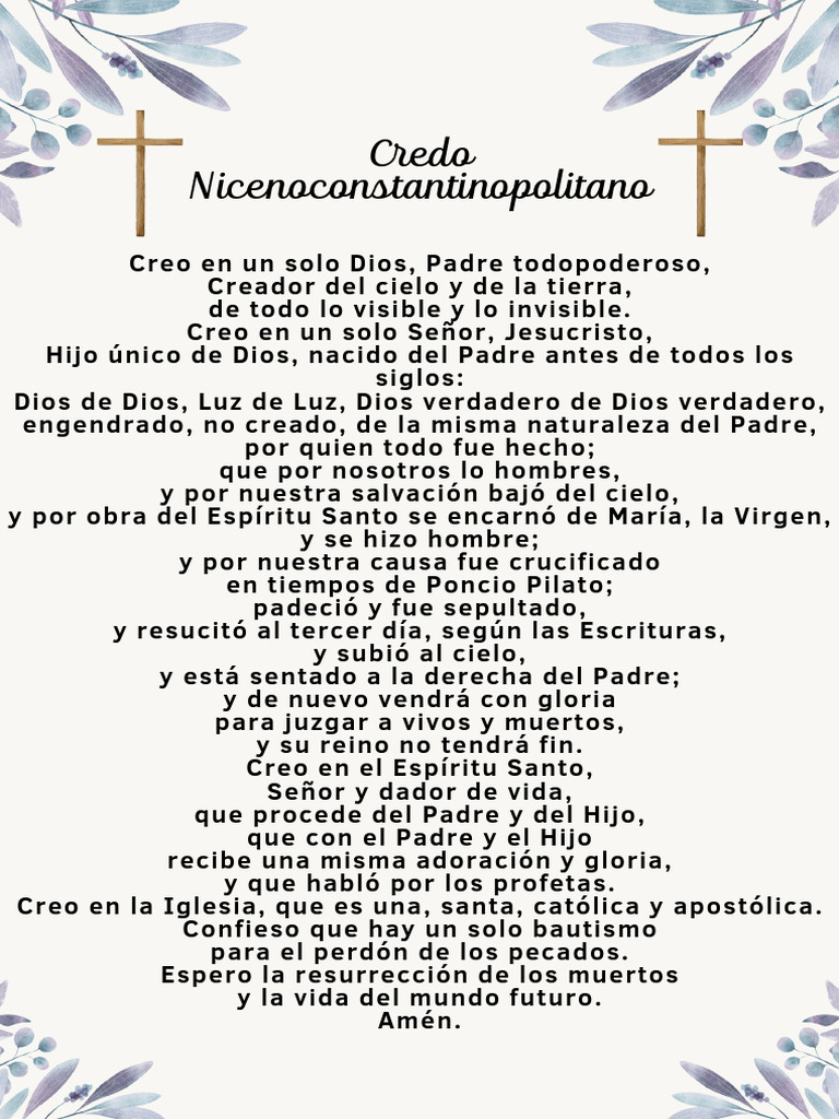 Credo Nicenoconstantinopolitano | PDF