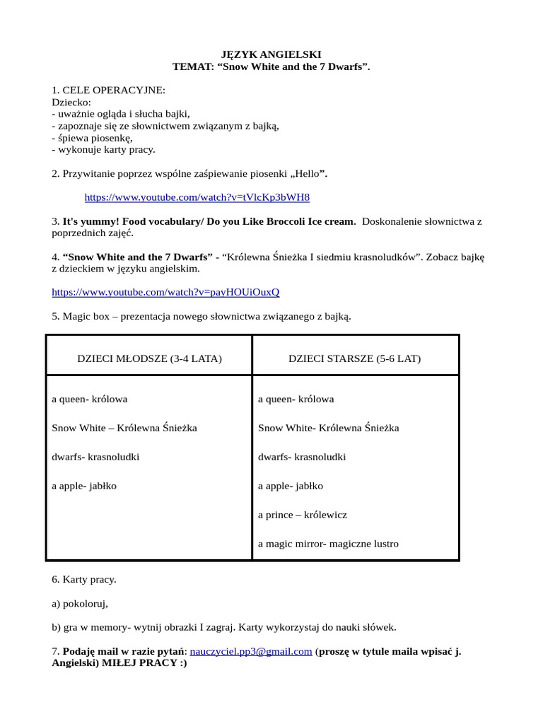 Snow White and The 7 Dwarfs | PDF