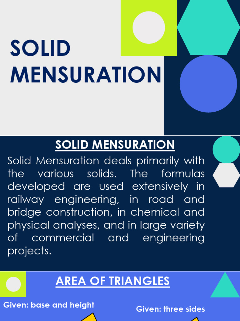 Bridging Program Solid Mensuration | PDF | Area | Sphere