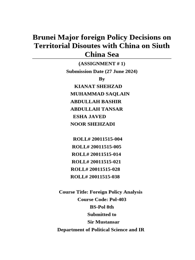 Foreign Analysis | PDF | South China Sea | Diplomacy