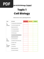 AQA GCSE Biology Paper 1 Revision Booklet Resize.357663133 | PDF