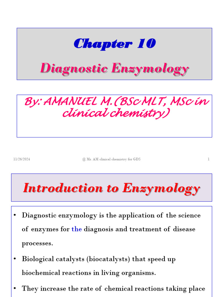 Chapter 10 Diagnostic Enzymology | PDF | Enzyme Inhibitor | Enzyme