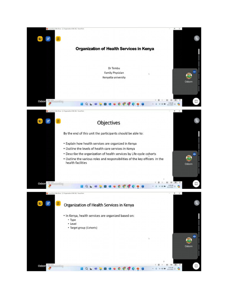Organization of Health Services in Kenya | PDF