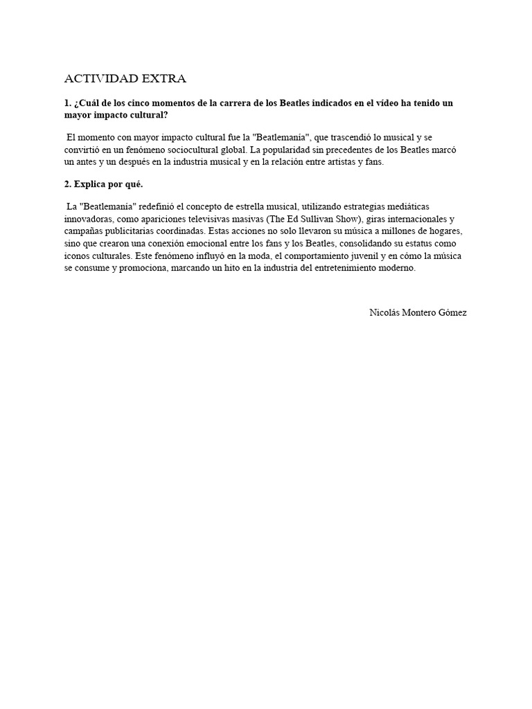 ACTIVIDAD EXTRA Nicolás Montero (1) | PDF