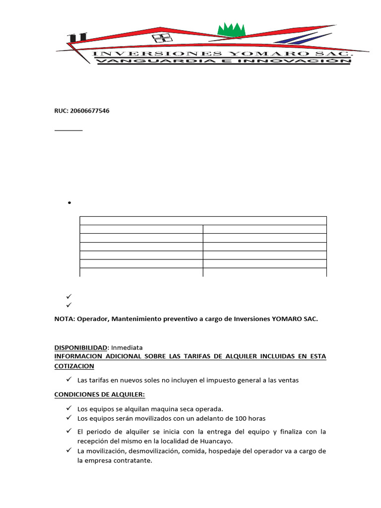 Cotiza | PDF
