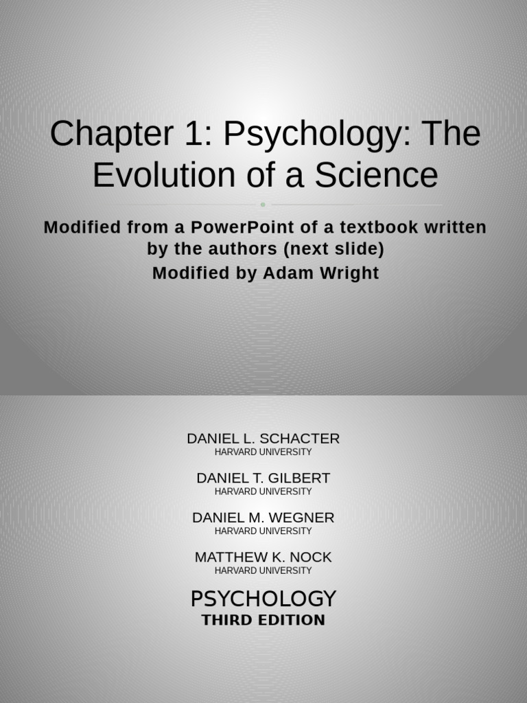 Chapter 1 - Psychology | PDF | Psychology | Humanistic Psychology