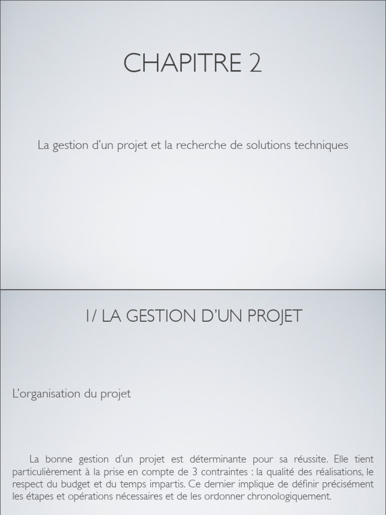 Gestion de projet et solutions techniques | PDF | Conception assistée ...
