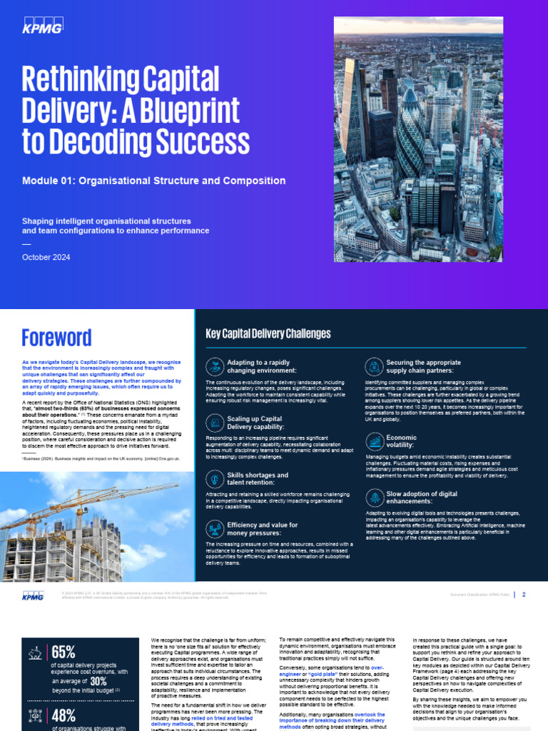 Capital Delivery Success Blueprint | PDF | Organizational Structure ...