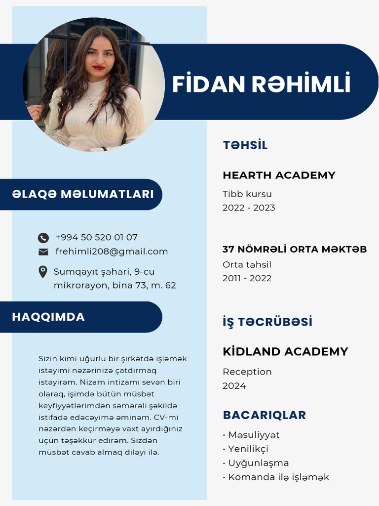 Fidan Rəhimli CV | PDF