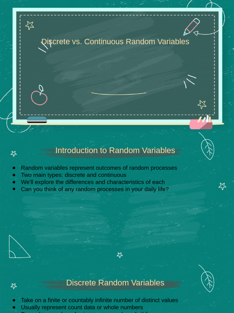 Discrete vs. Continuous Random Variables | PDF | Probability Distribution | Random Variable