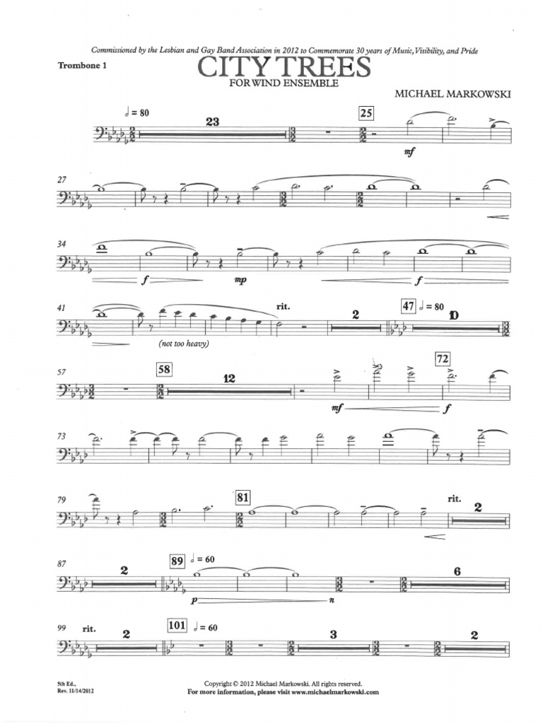 City Trees - Trombone 1 | PDF