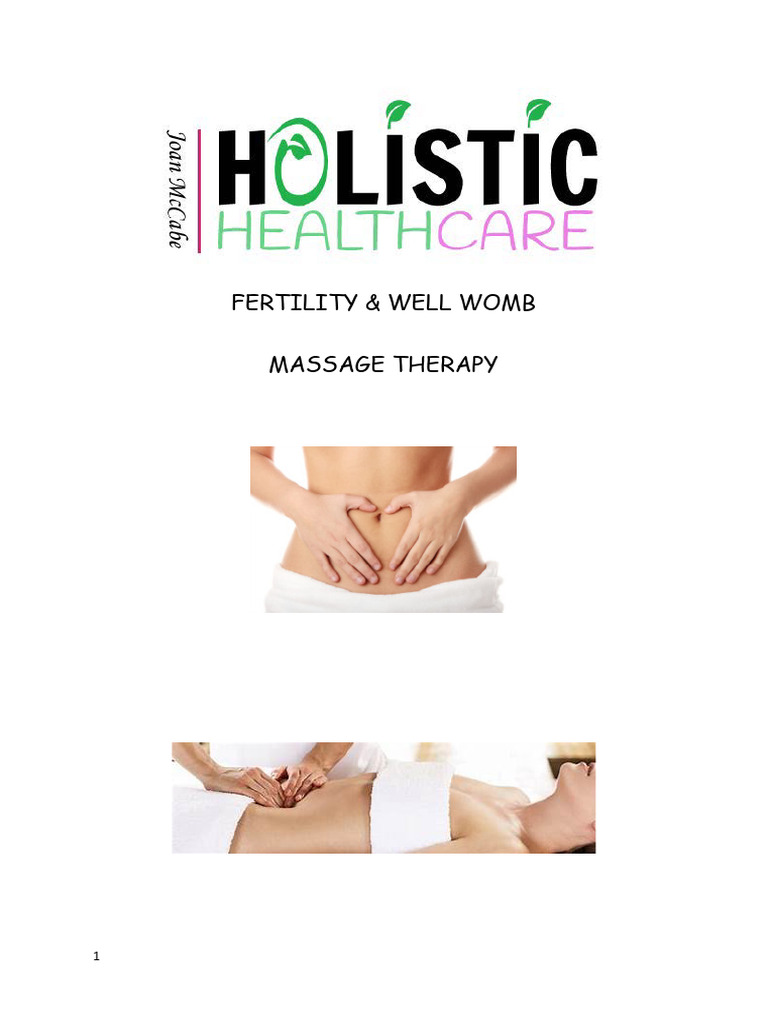 Fertility Well Womb Massage Therapy Booklet | PDF | Menstrual Cycle | Ovary