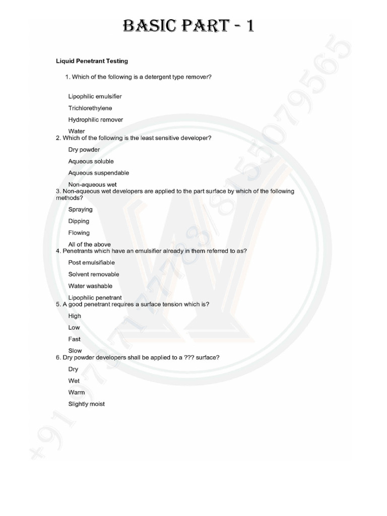 3-1-2025 Basic Question Bank | PDF