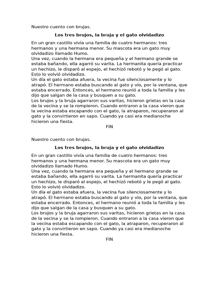 Cuento Con Brujas | PDF