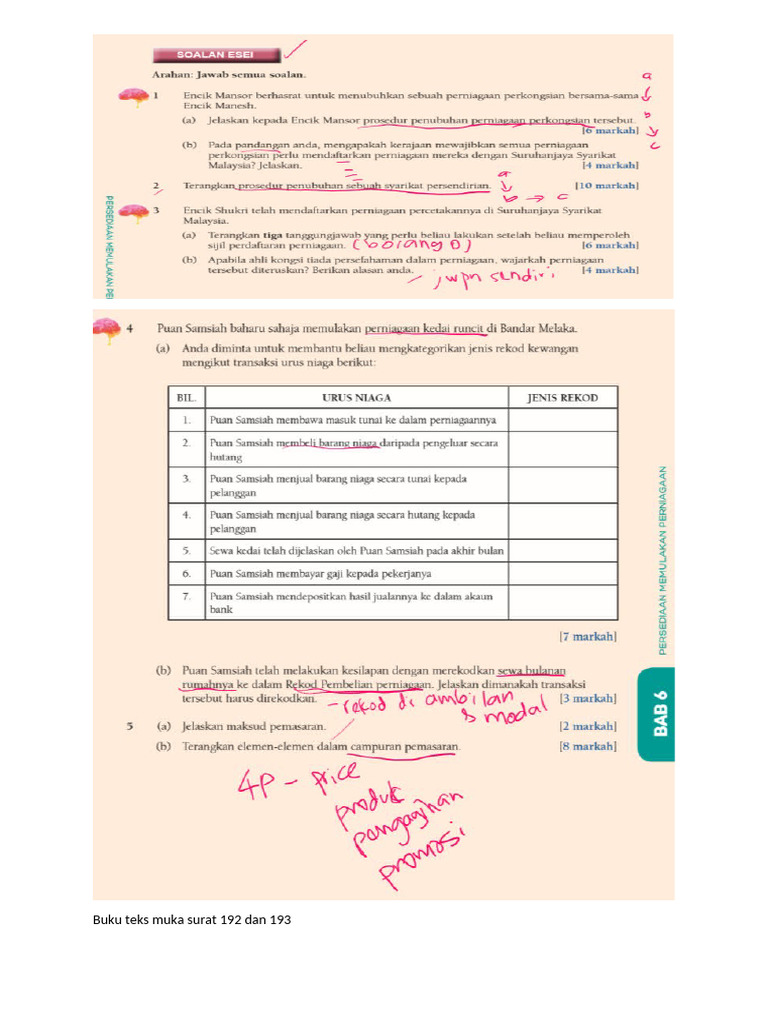 Latihan Esei Bab 6 T5 | PDF