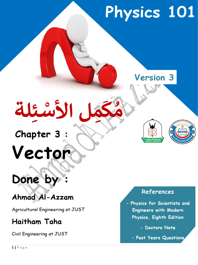 Physics 101 Vector Problem Solutions | PDF | Euclidean Vector | Angle