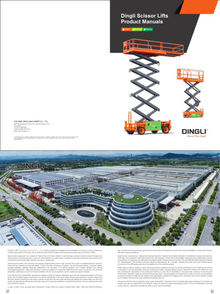 Scissor Lift Family Brochure | PDF | Engineering | Electric Vehicle