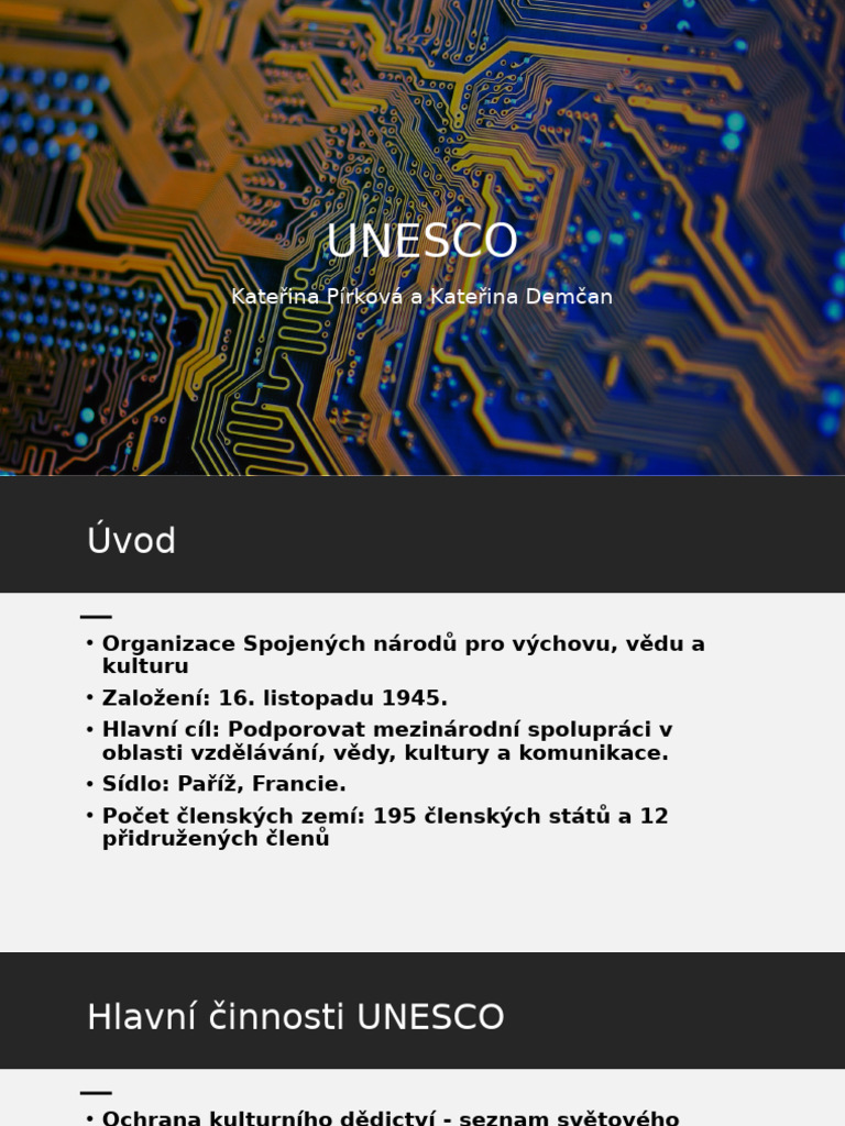 Prezentace - UNESCO ZSV | PDF