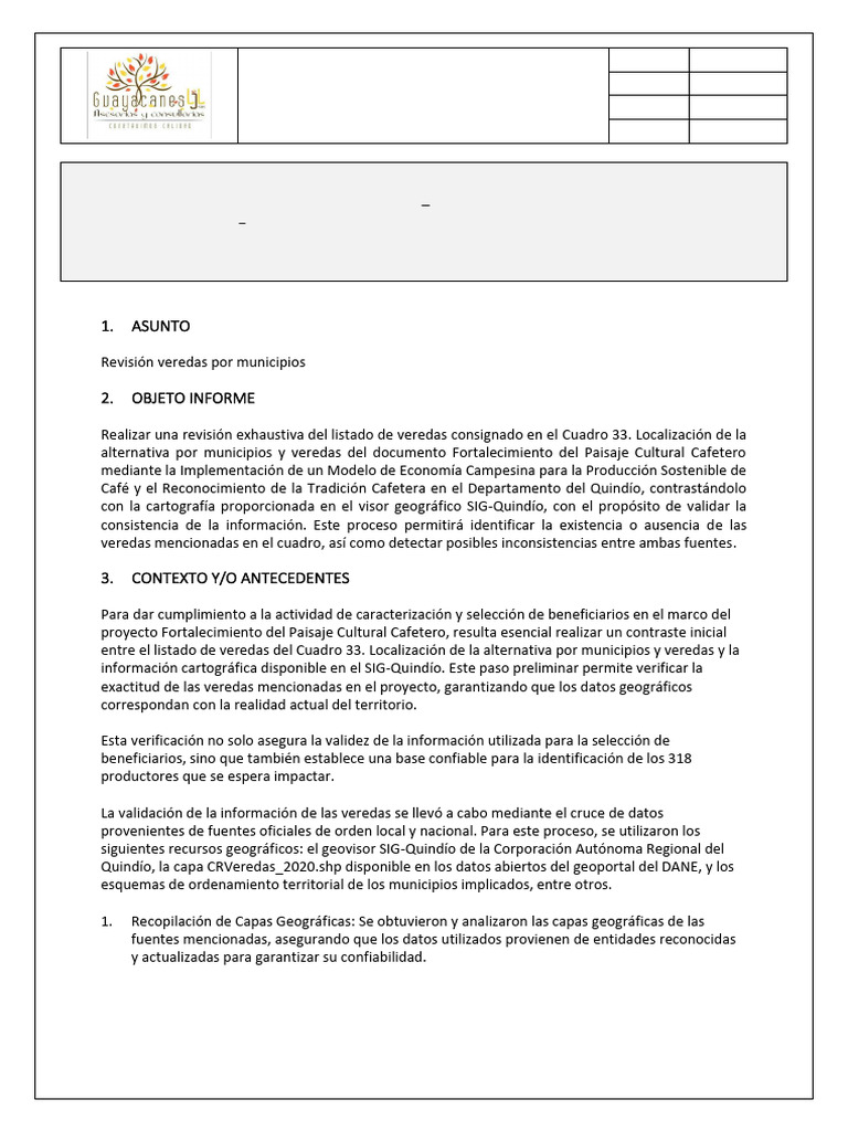 m01 It001 Revision Veredas | PDF | Sistema de información geográfica