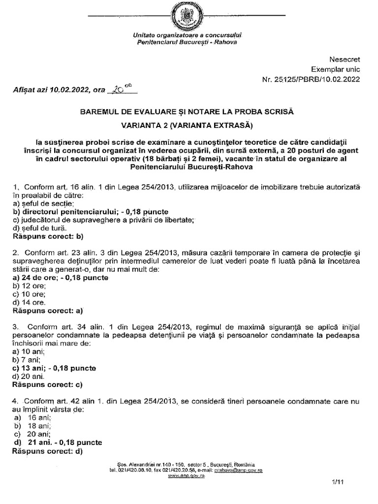 Barem-corectare-agent-operativ | PDF