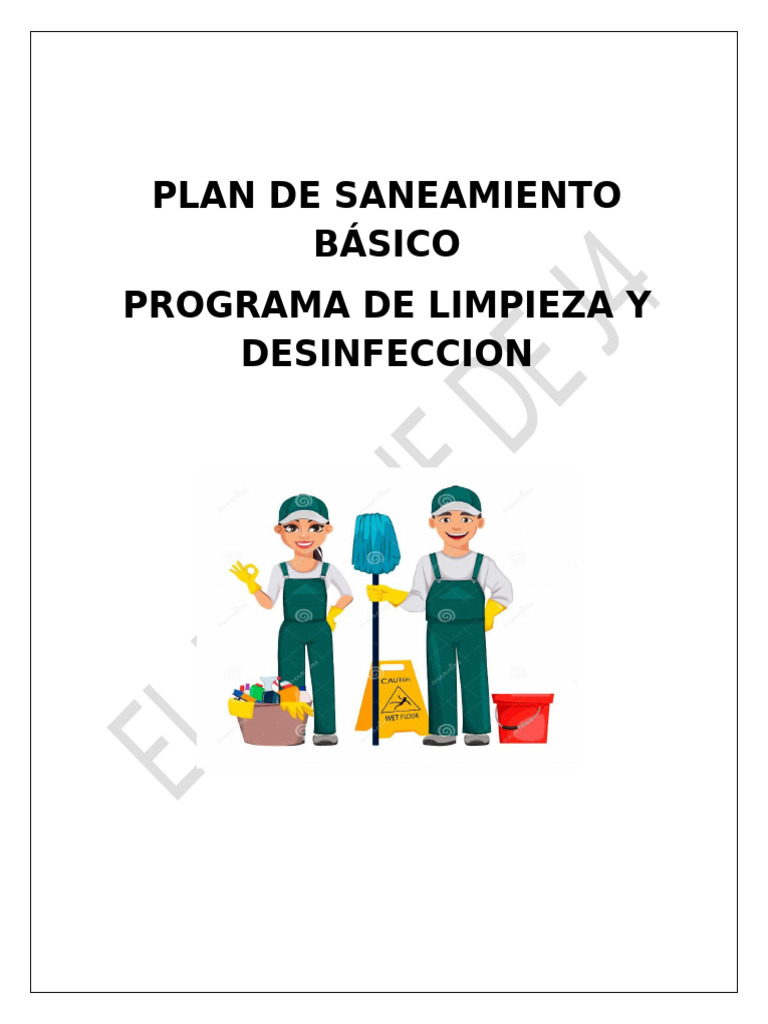 Plan de Saneamiento MR Jhon Jhon | PDF | Residuos | Saneamiento