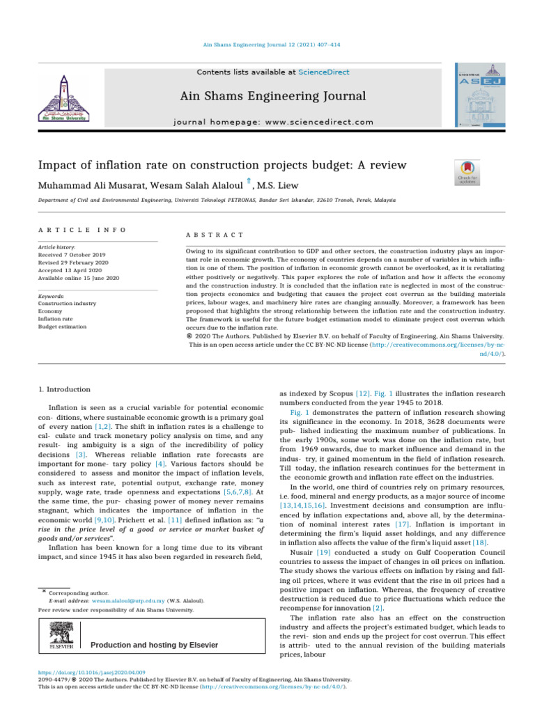 Artikel Teknik Sipil | PDF | Cost Of Living | Inflation