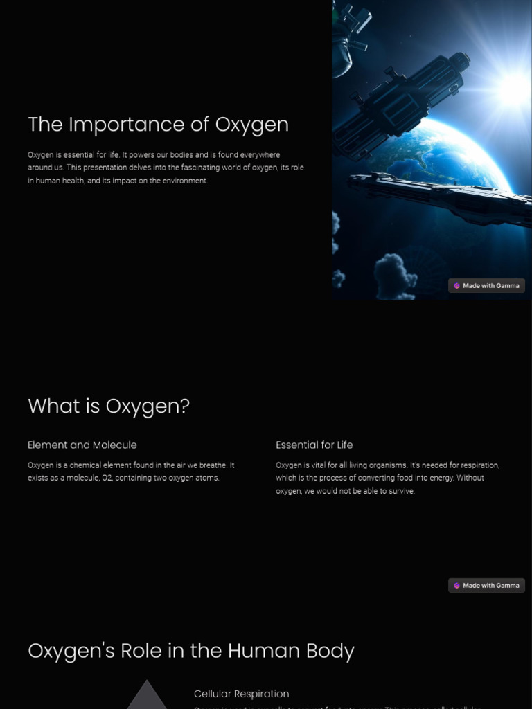 The Importance of Oxygen | PDF | Oxygen | Respiratory System