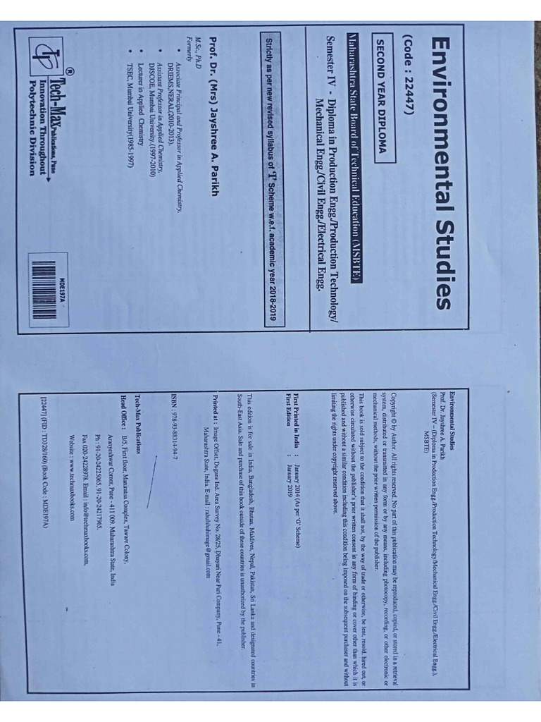 Environmental Studies Book | PDF