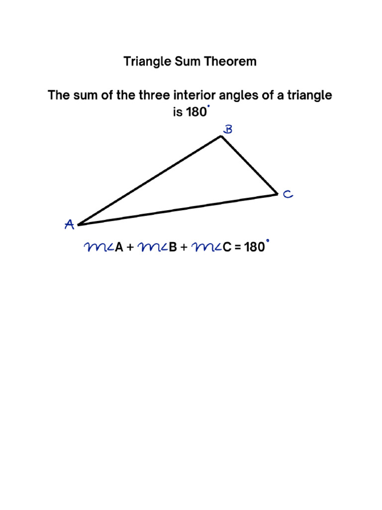 Triangle Sum Theorem | PDF