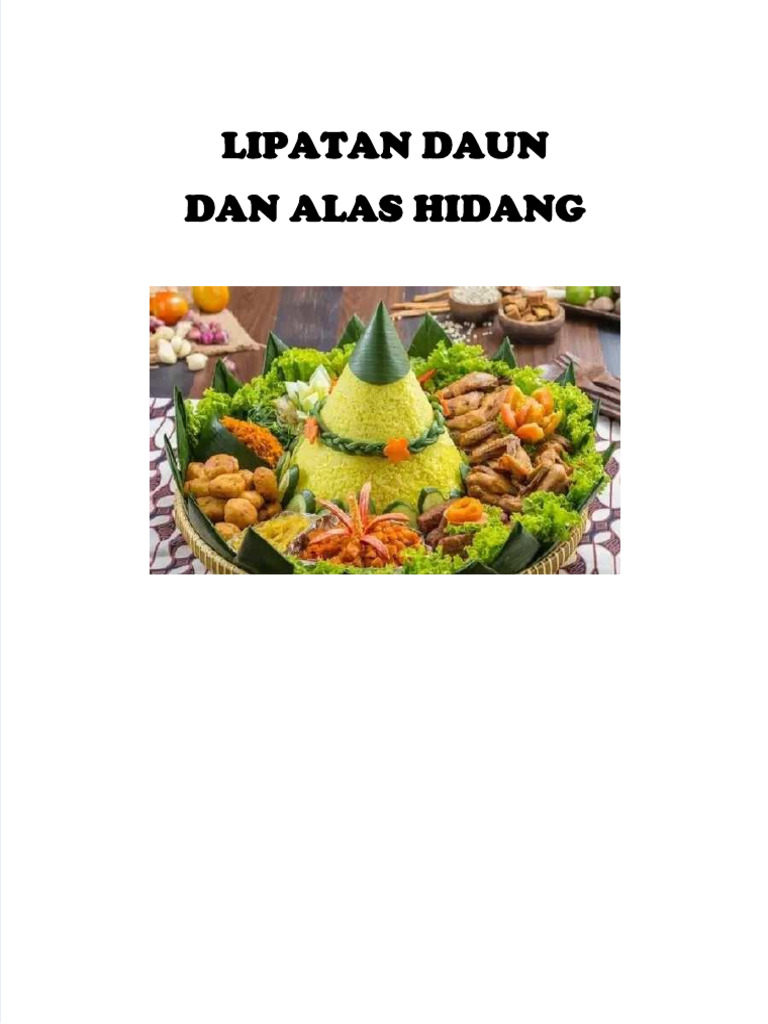 Alas Hidang Dan Lipatan Daun | PDF