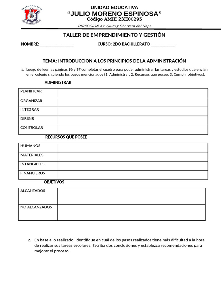 Taller de Refuerzo # 2 | PDF