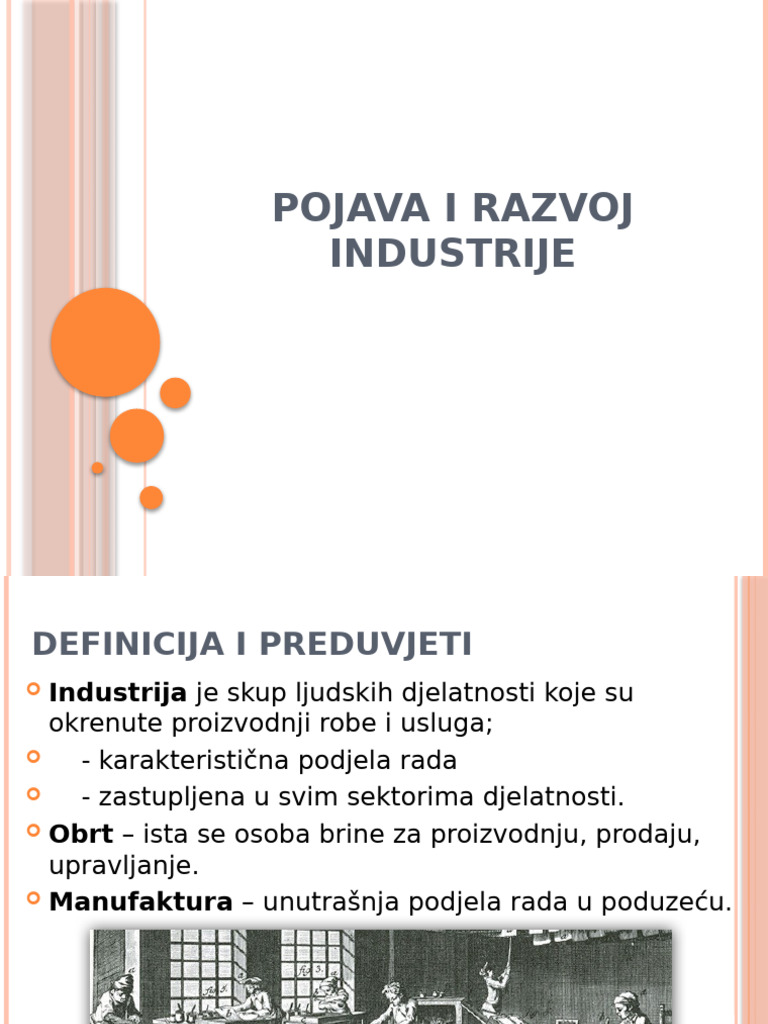 Pojava I Razvoj Industrije 2 | PDF
