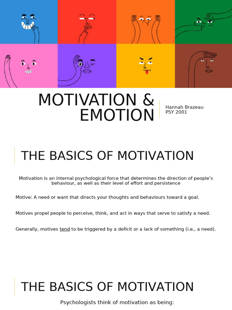 Week 9 - Motivation and Emotion Post | PDF | Motivational | Motivation