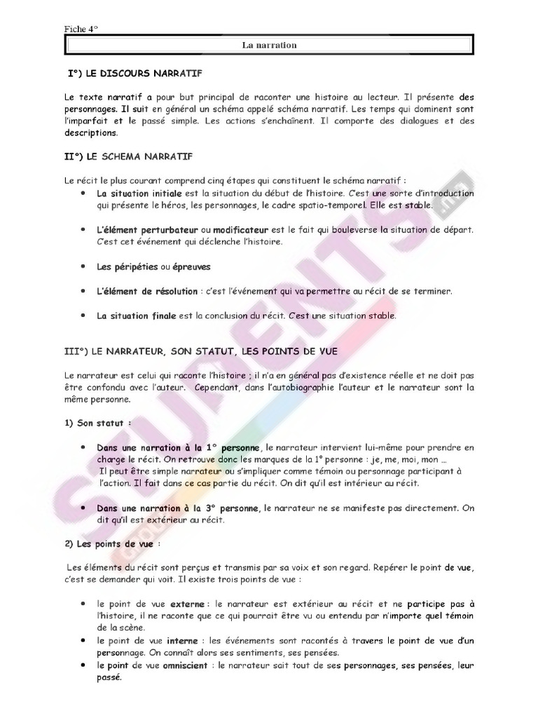 Le-Texte-Narratif-Français-2AC | PDF