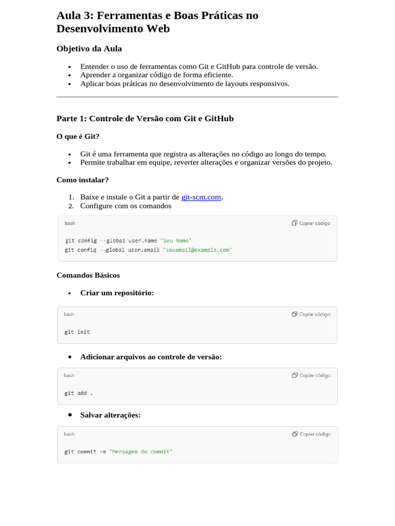Boas Práticas de Versionamento em Web | PDF | Controle de versão | Rede ...
