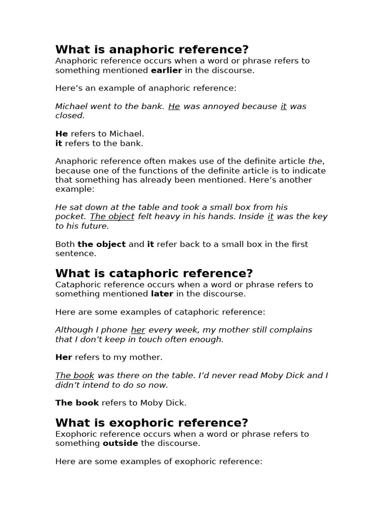 Anap Catap Exop Reference | PDF | Semantics | Linguistics