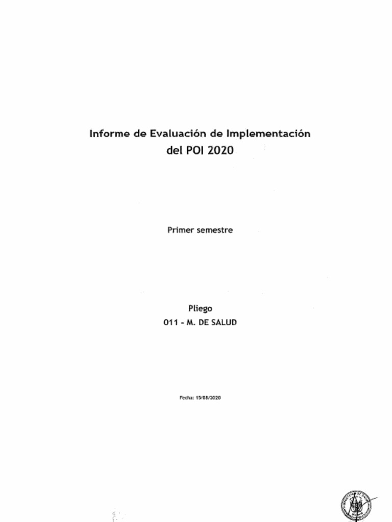 INFORME POI 2020-Imp | PDF