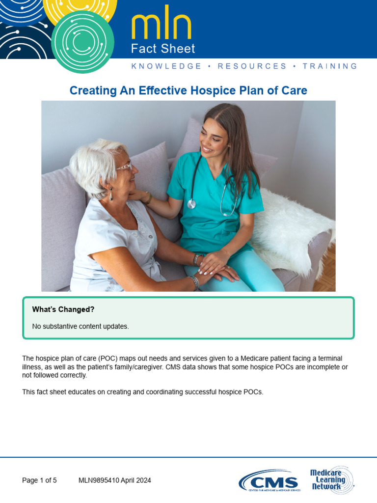 CMS Hospice PoC Requirements | PDF | Palliative Care | Terminal Illness