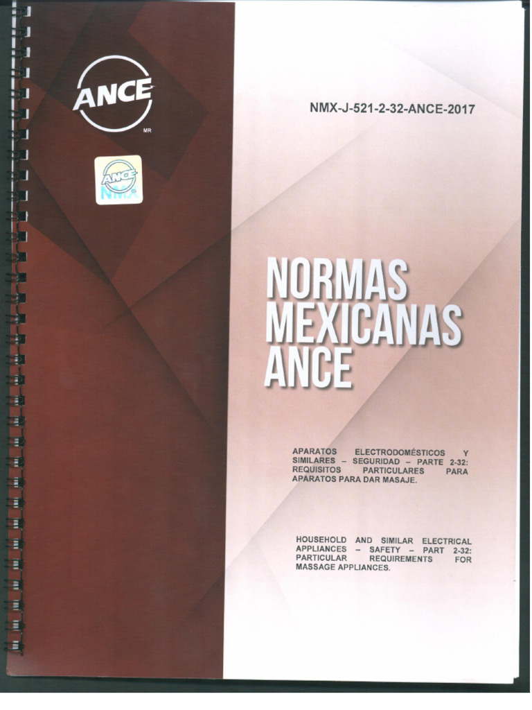 2.17 Nmx-J-521-2-32-Ance-2017 Aparatos para Dar Masaje | PDF