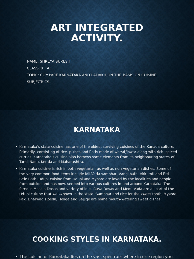 Art Integrated Activity | PDF | Indian Cuisine | Food Preservation