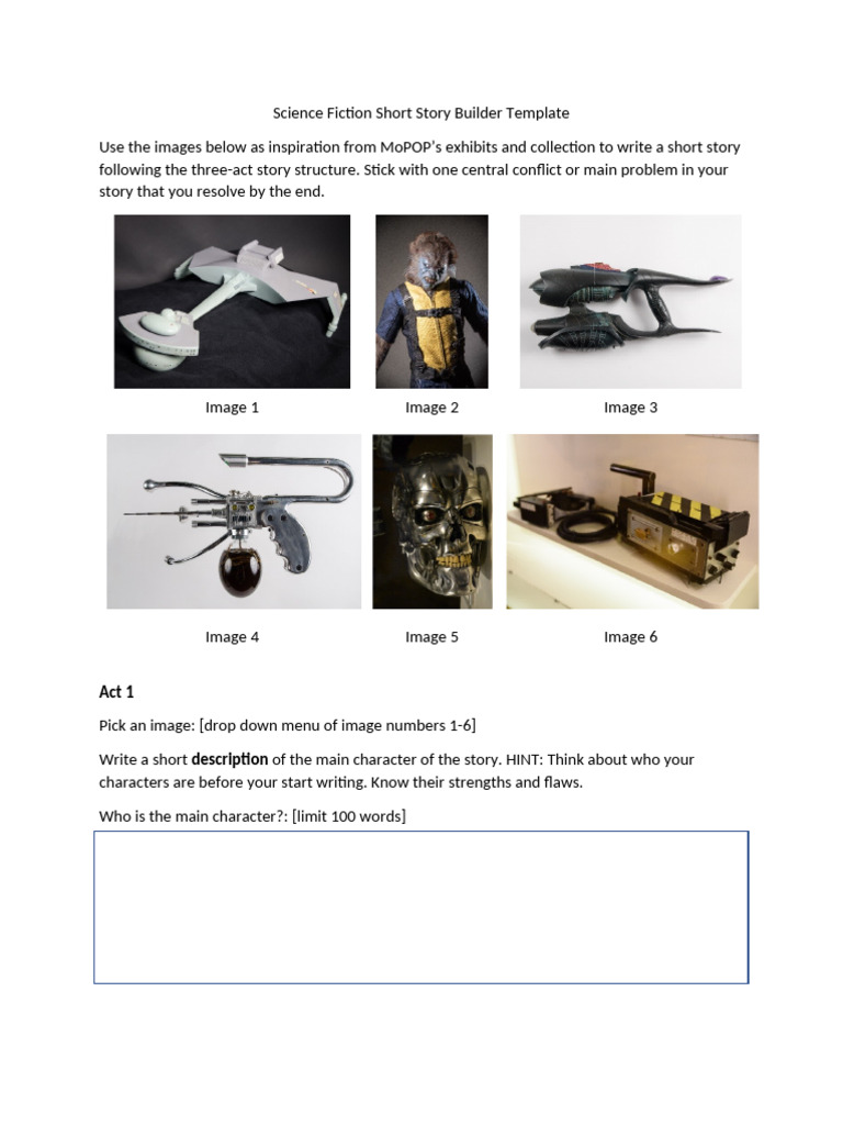 Website Short Story Builder Template Sci Fi | PDF