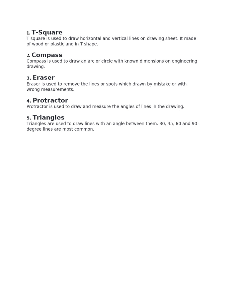 Engineering Drawing Tools | PDF