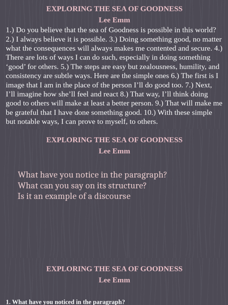 Lesson 1 - Text and Discourse | PDF | Sentence (Linguistics) | Word