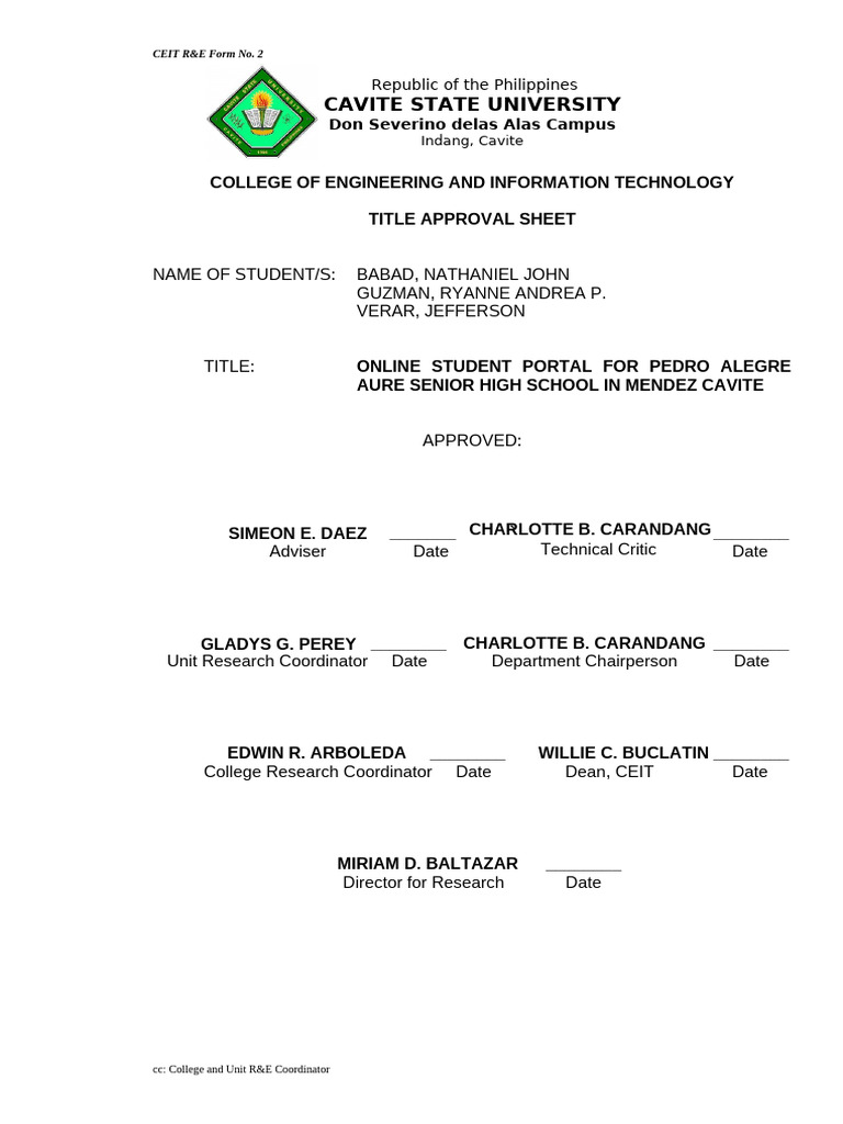 2 Title Approval Signed | PDF