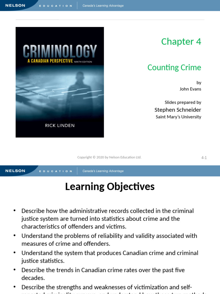Ch04 PPT Linden Crim 9e | PDF | Victimisation | Crimes