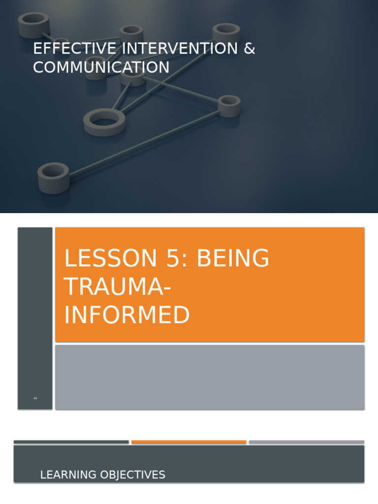 Module 3 Lesson 5 Being Trauma-Informed(Updated)(1) | PDF ...